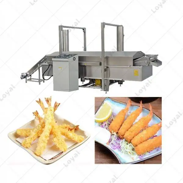 Fully Automatic Tempura Shrimp deep fryer machine